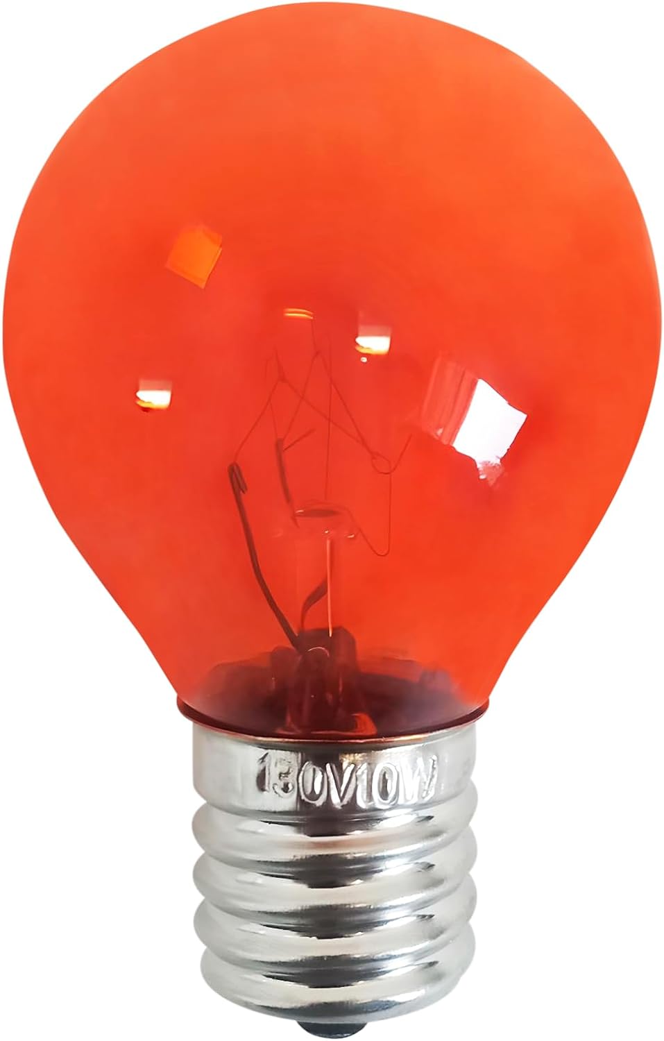 Transparent Amber Light Bulbs | 10 Watt 130 Volt S11 Miniature E17 Int ...